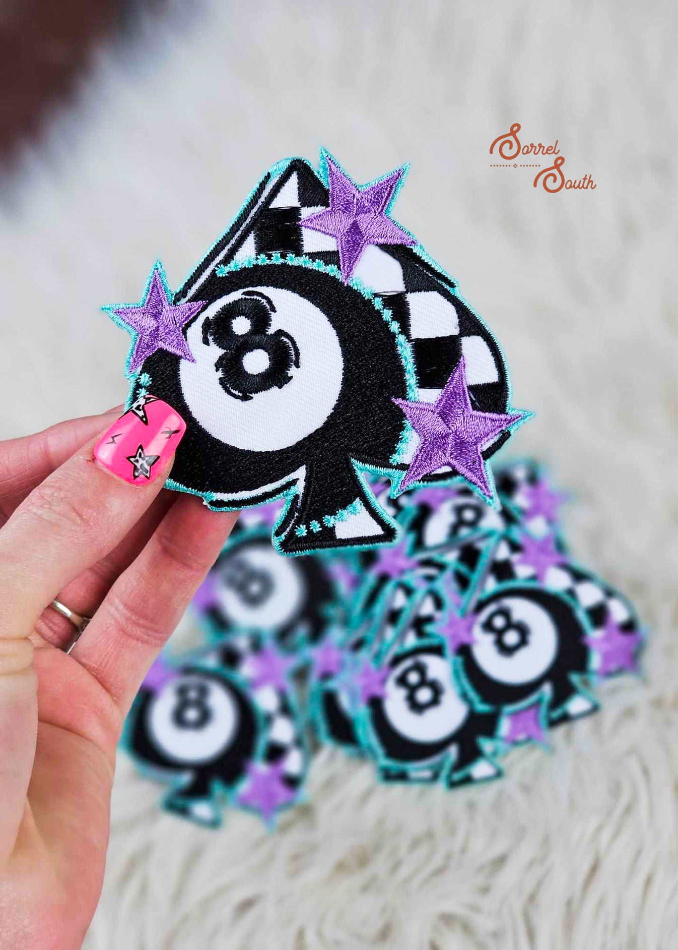 8 Ball Spade Patch - Wholesale Iron On Patches – Sorrel South
