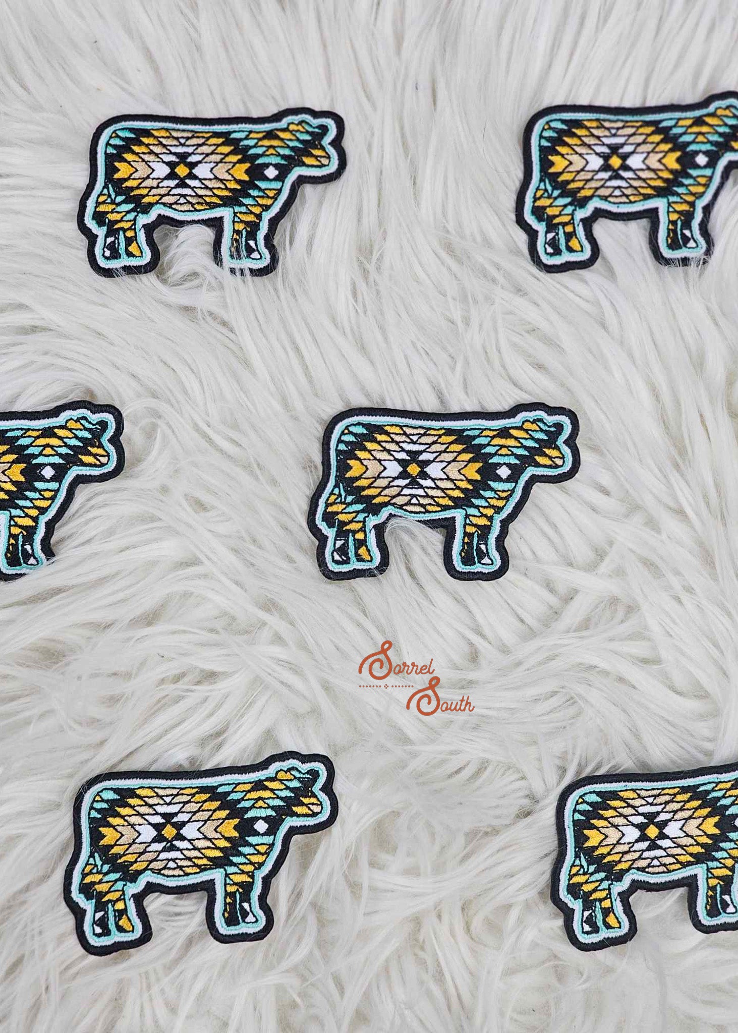 Aztec Cow Patch - Wholesale Iron On Patches – Sorrel South