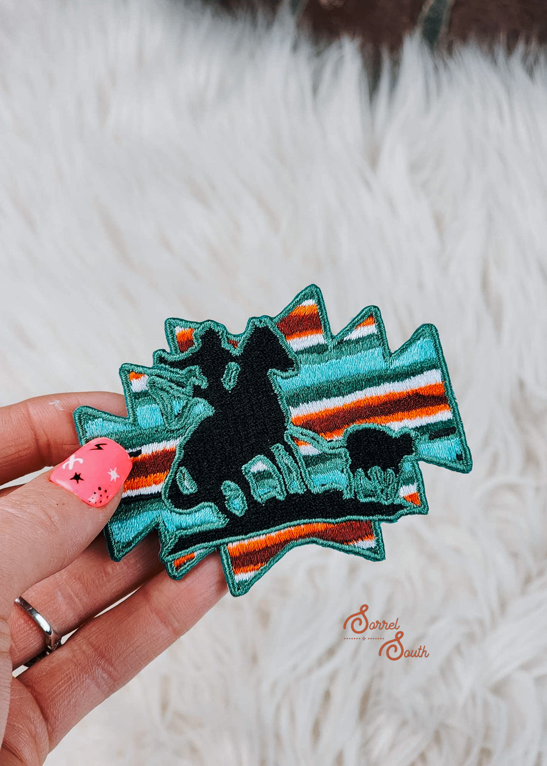 Aztec Serape Barrel Racer Adhesive Patch - Wholesale Iron On Patches ...