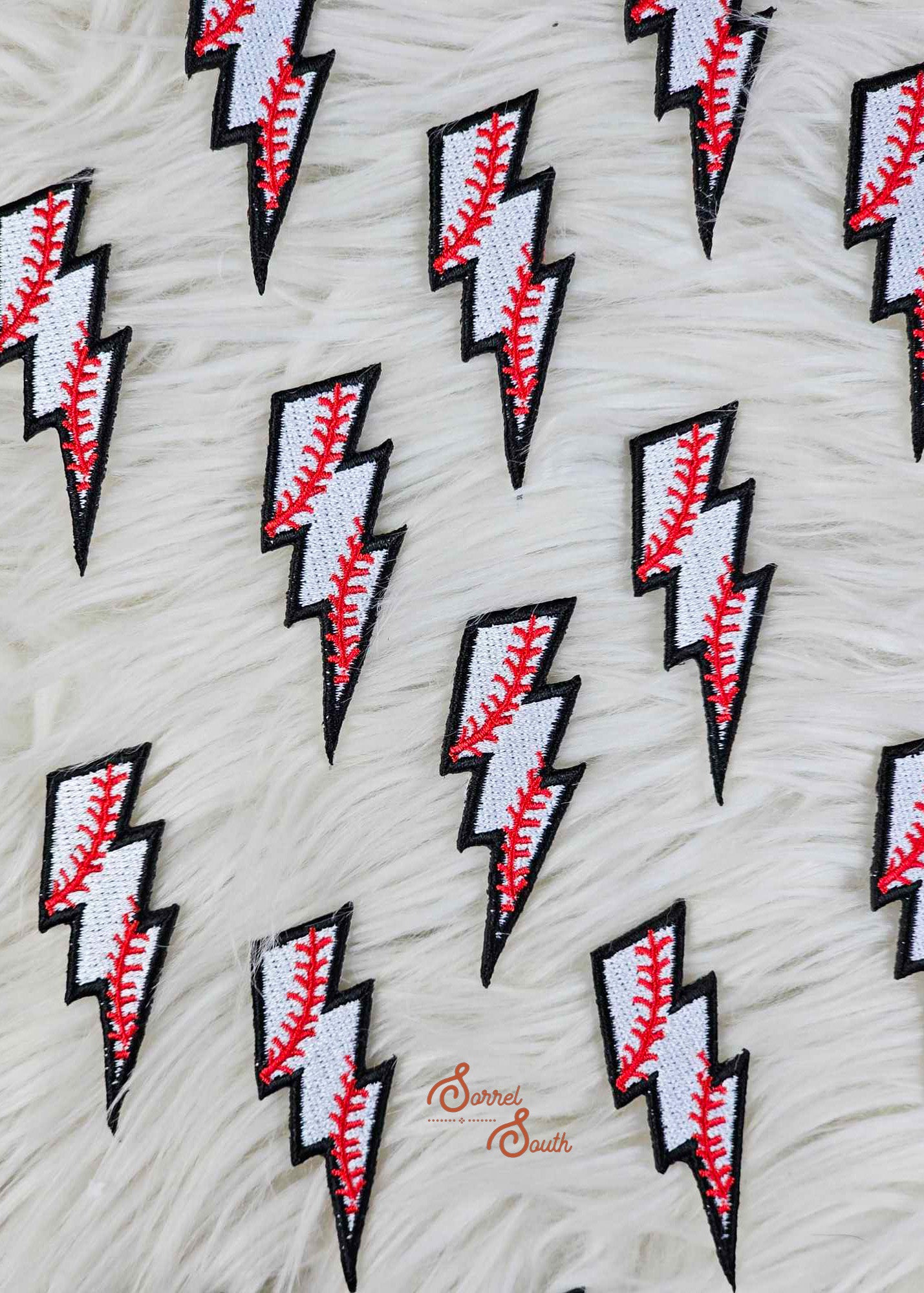 Baseball Lightning Bolt Patch – Sorrel South