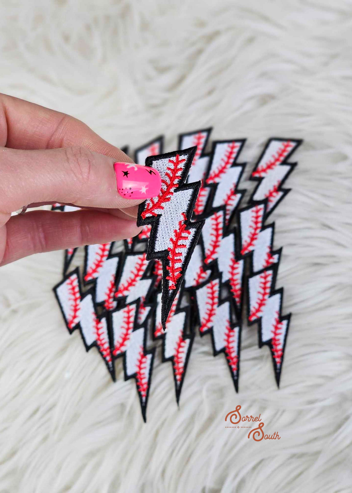 Baseball Lightning Bolt Patch – Sorrel South