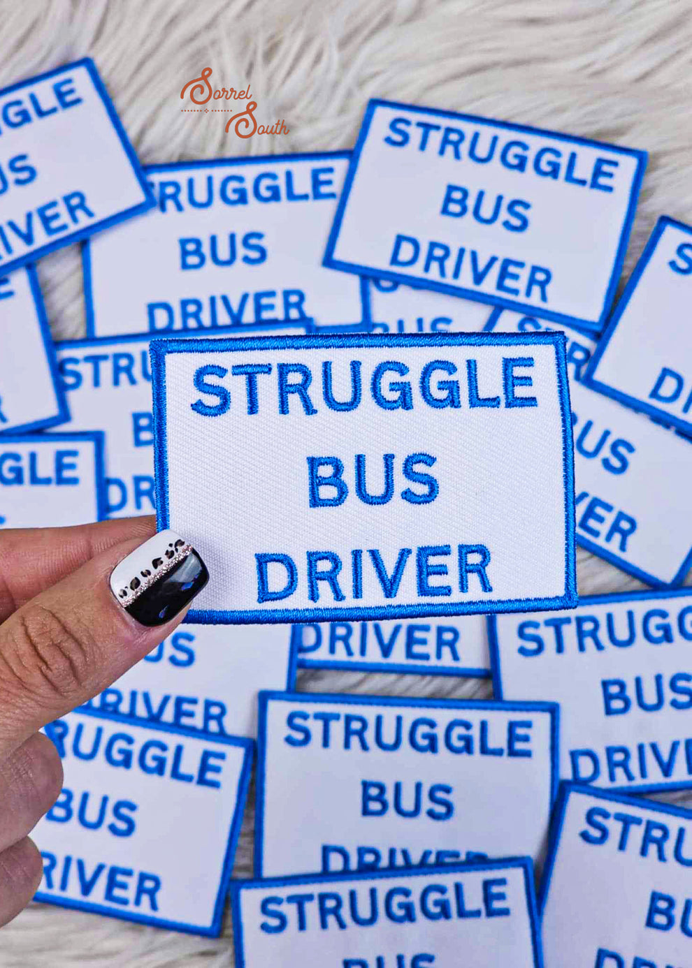 Blue Struggle Bus Driver Patch – Sorrel South