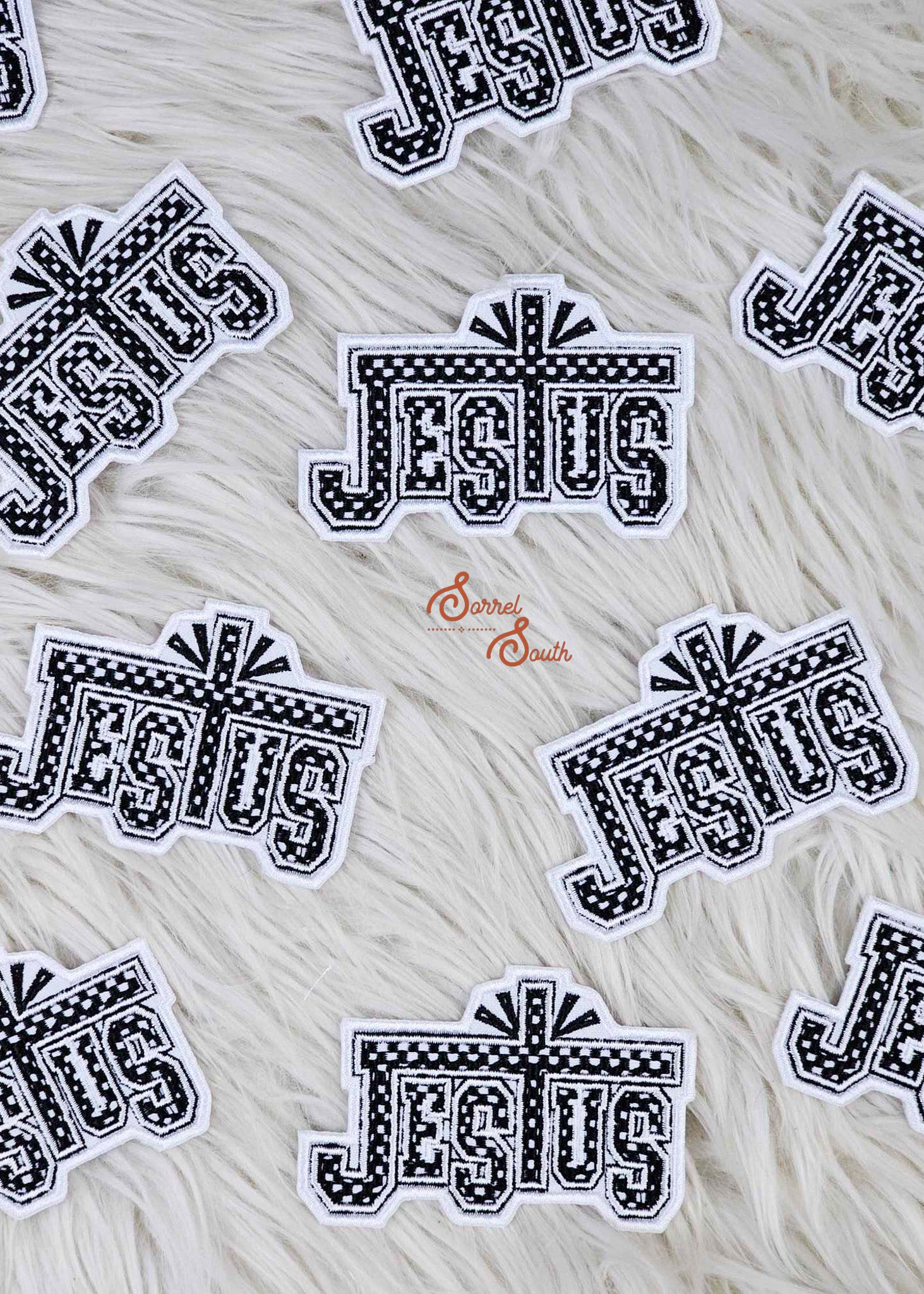 Checkered Jesus Patch- Wholesale Iron On Patches – Sorrel South