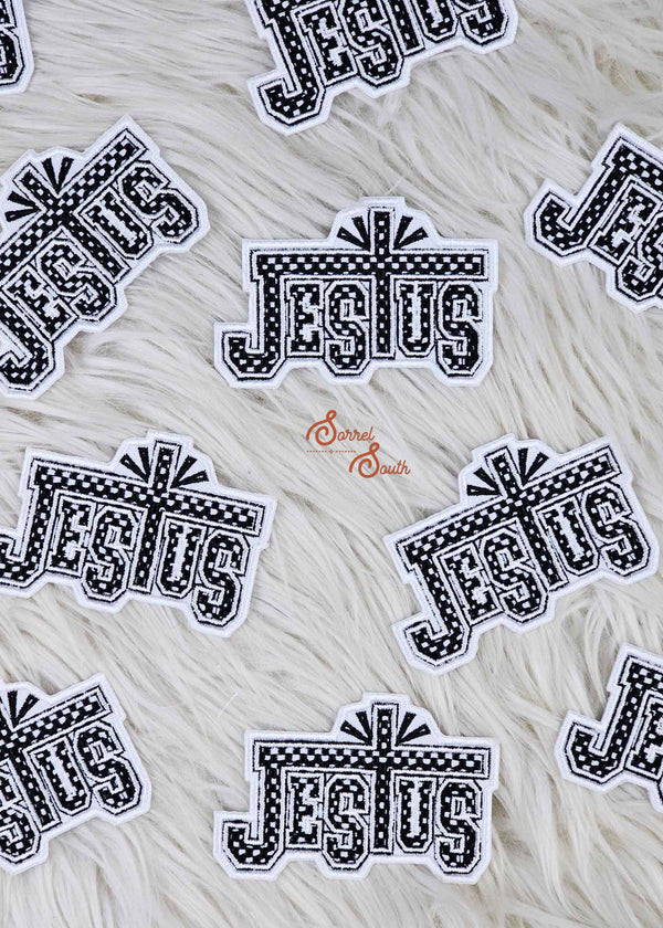 Checkered Jesus Patch- Wholesale Iron On Patches – Sorrel South