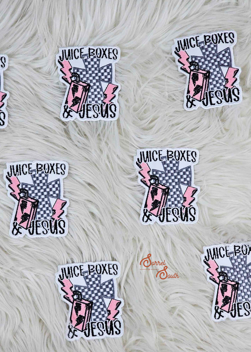 Juice Boxes & Jesus Patch- Wholesale Iron On Patches – Sorrel South