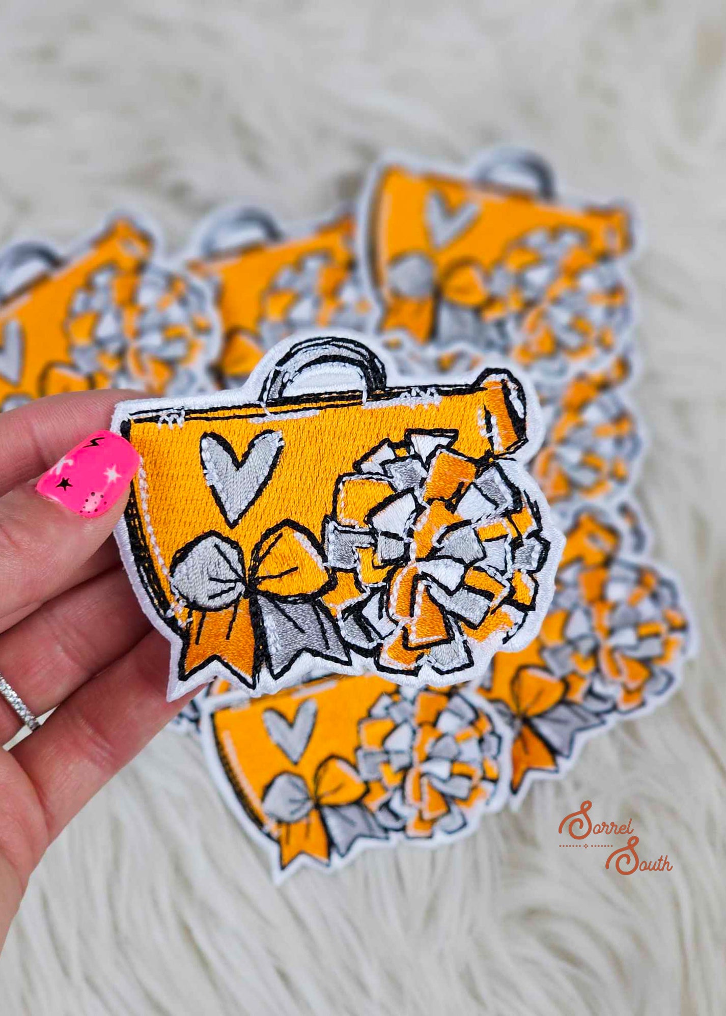Orange Cheer Patch- Wholesale Iron On Patches – Sorrel South