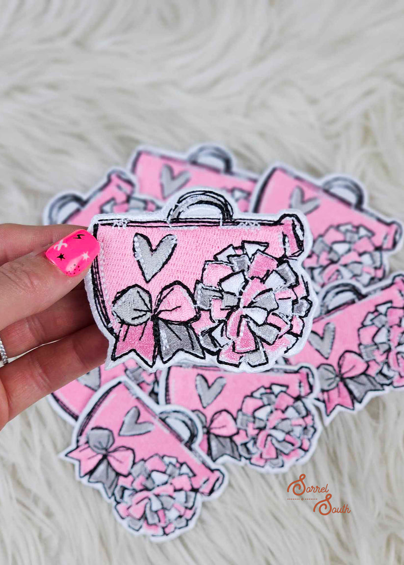 Pink Cheer Patch- Wholesale Iron On Patches – Sorrel South