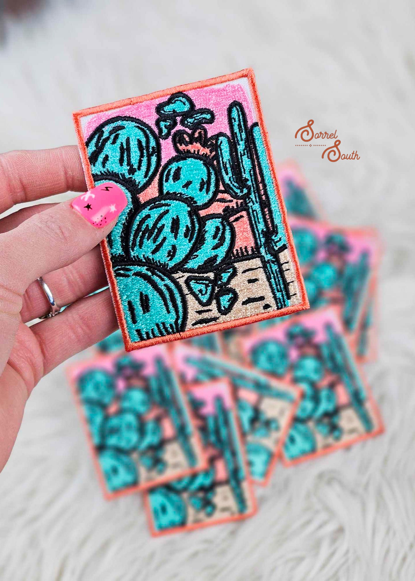 Coral Cactus Patch - Wholesale Iron On Patches – Sorrel South