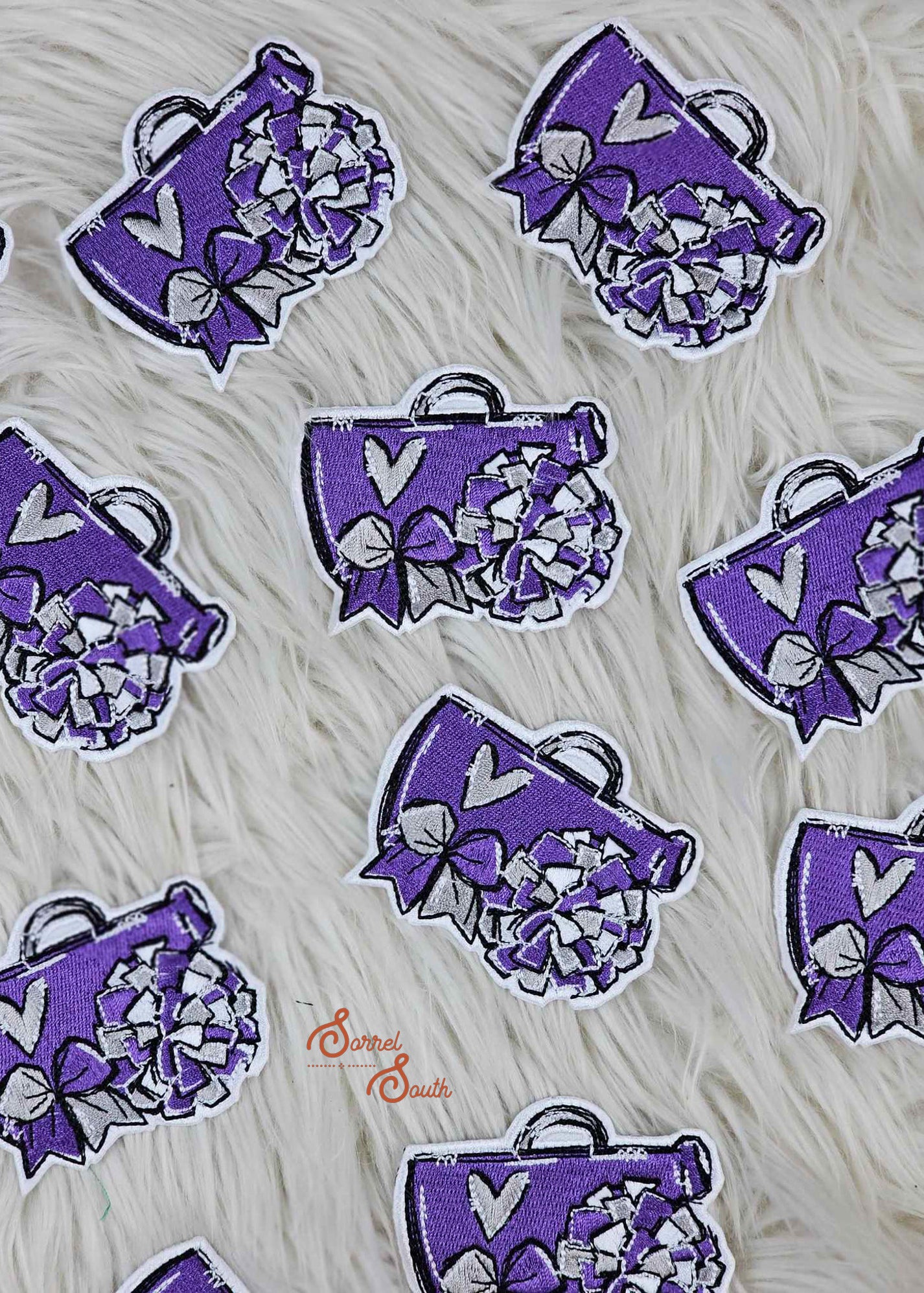 Purple Cheer Patch- Wholesale Iron On Patches – Sorrel South